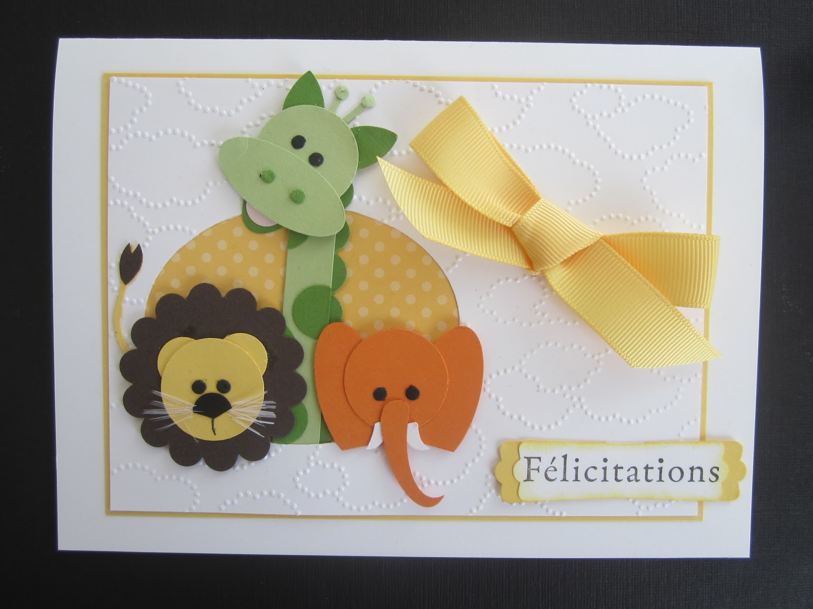 Passion Carton: Carte bébé en punch art